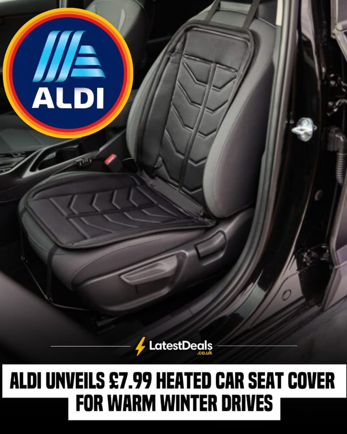 Aldi Unveils £7.99 Heated Car Seat Cover for Warm Winter Drives