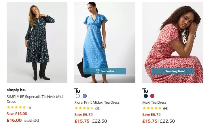 Tu Clothing Sale - up to 50% off on Women's Fashion - HURRY! at Sainsbury's