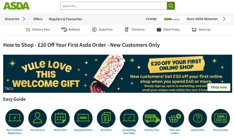 £20 off Your First Asda Order - New Customers Only* at ASDA