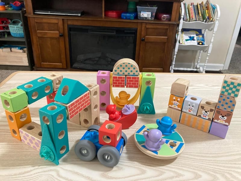 Melissa & Doug Town Snap and Play Wooden Blocks, Age 2+, £15.10 at Amazon