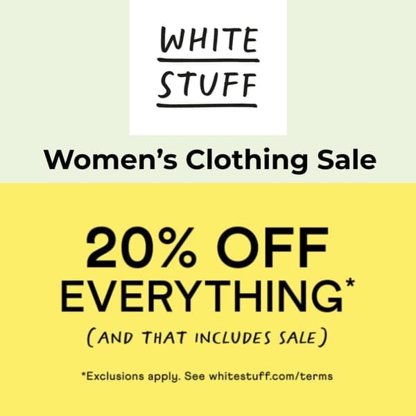 White Stuff Sale - up to 20% off on Women's Clothing! at White Stuff