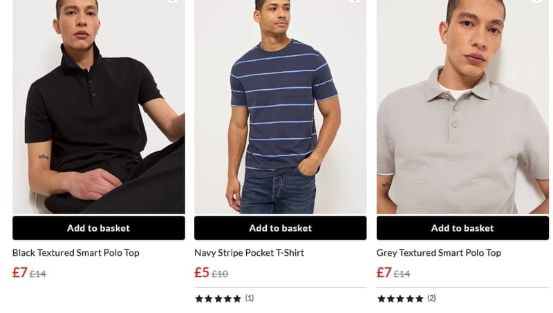 ASDA George Sale - up to 50% off on Men's Clothing! at ASDA