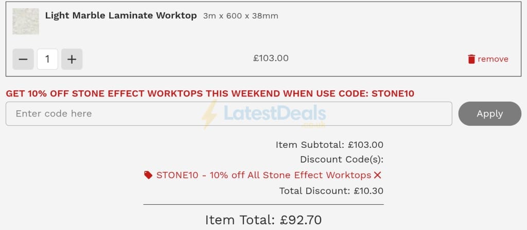 Worktop Express Discount Code - £50 Off in June 2026