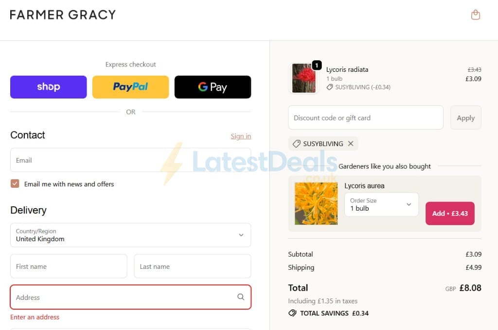 Farmer Gracy Discount Code - 50% Off in June 2026