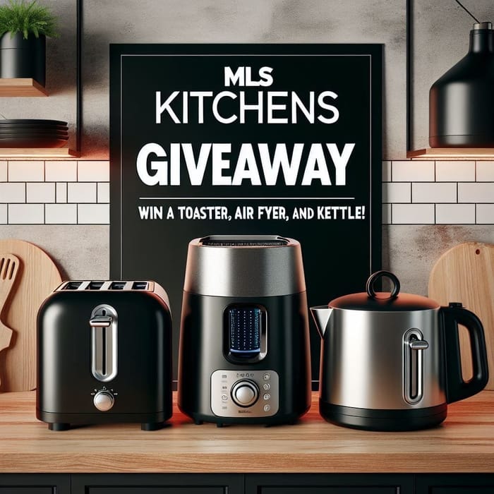 Win a Kitchen Bundle: Air Fryer, Kettle and Toaster.
