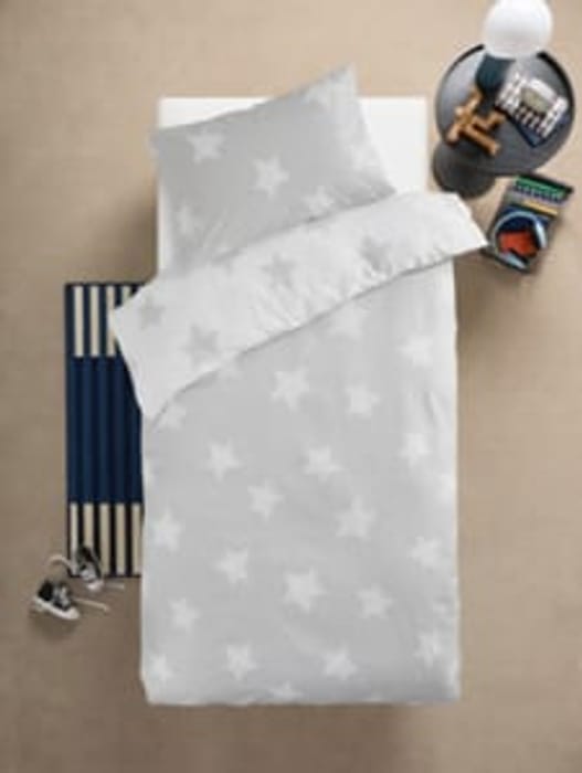 Grey Microfibre Reversible Duvet Set, £5 at ASDA