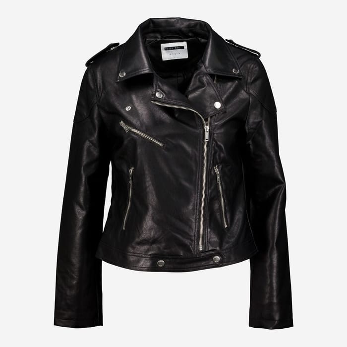 NOISY MAY Black Faux Leather Jacket, £24.99 at TK Maxx