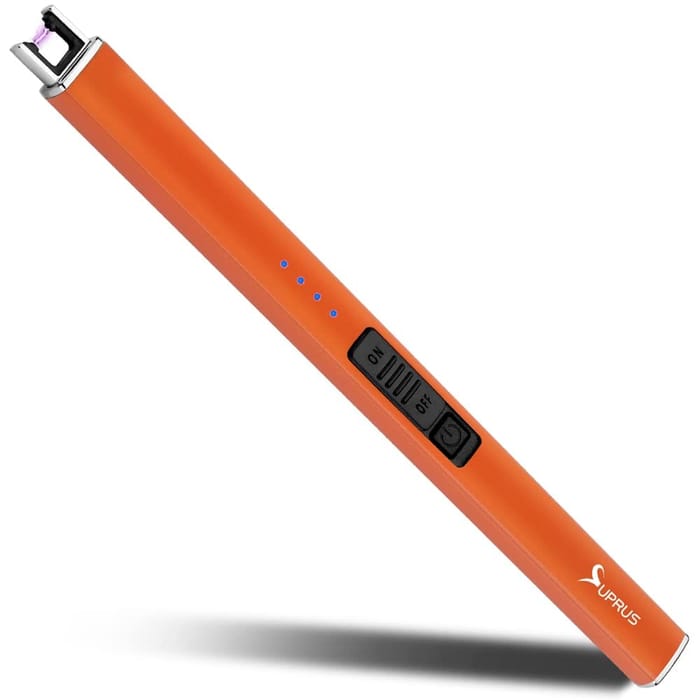 SUPRUS Fluorescent USB Rechargeable Windproof Lighter with Safety Lock ...