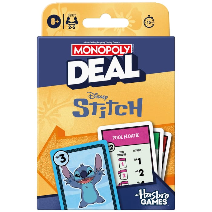 Disney Stitch Monopoly Deal Card Game, £3.60 at Amazon