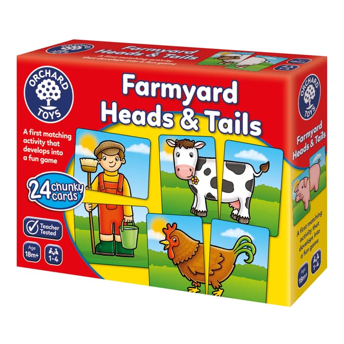 Orchard Toys Farmyard Heads and Tails Memory & Matching Pairs Card Game ...
