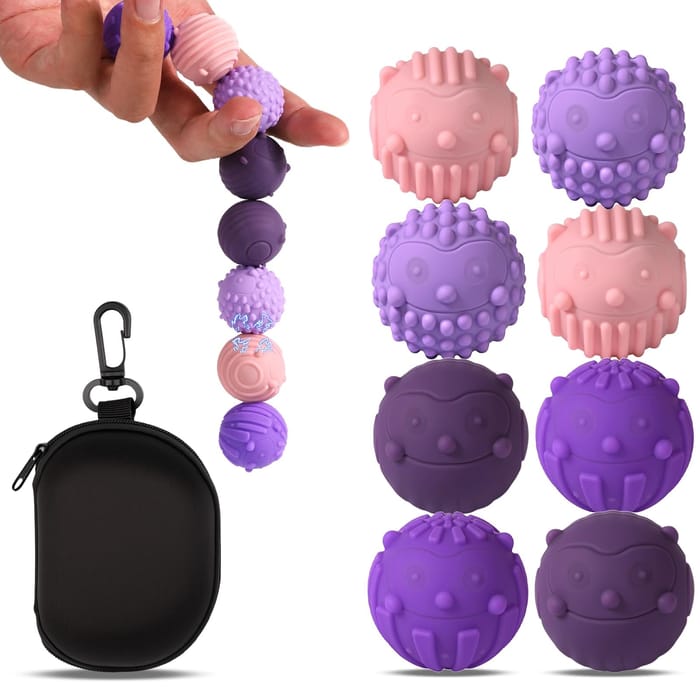 PAPAcroscoma Large Magnetic Fidget Balls: 8-Piece Stress Relief Toy, £7 ...