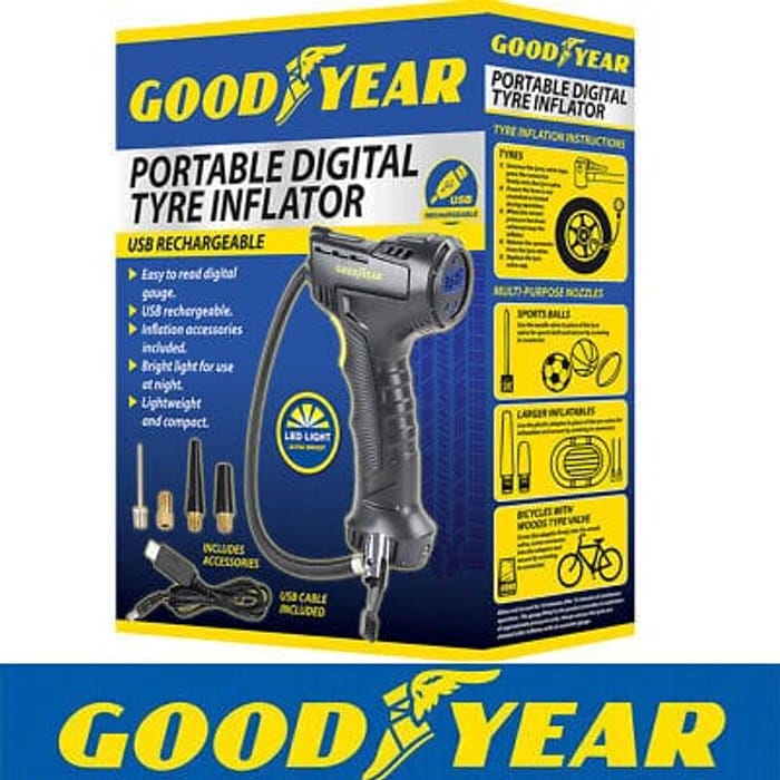 Goodyear Cordless Digital Display Car Tyre Inflator Compressor, £29.99 ...