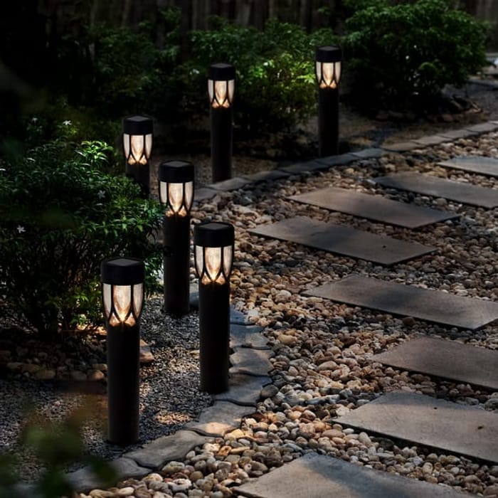 Firefly 6 Pack Bollard Stake Solar Light, £7.99 at Home Bargains