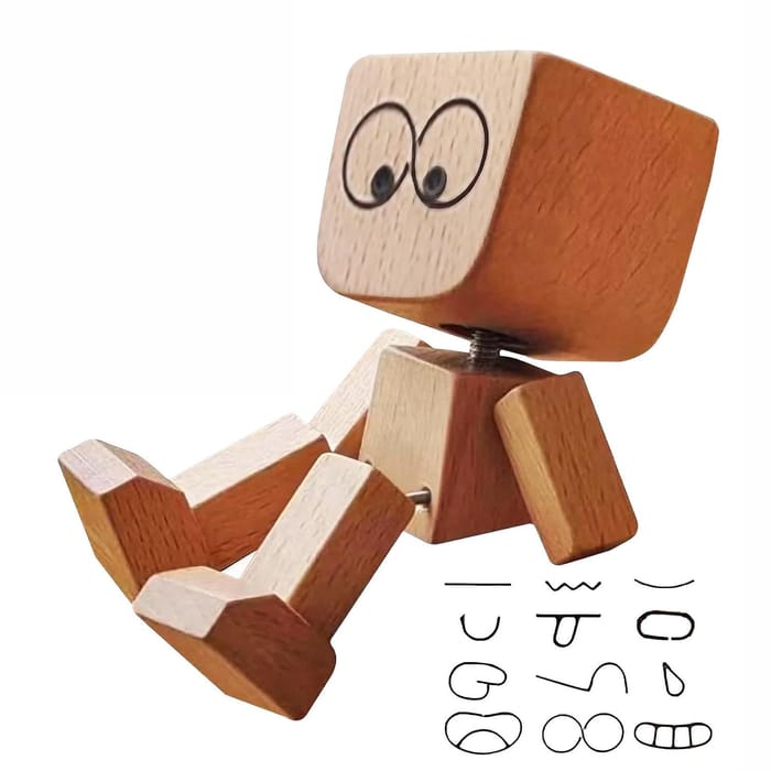 Qubitly DIY Wood Shaking Man Figurine for Desk Decor, £5.99 at Amazon