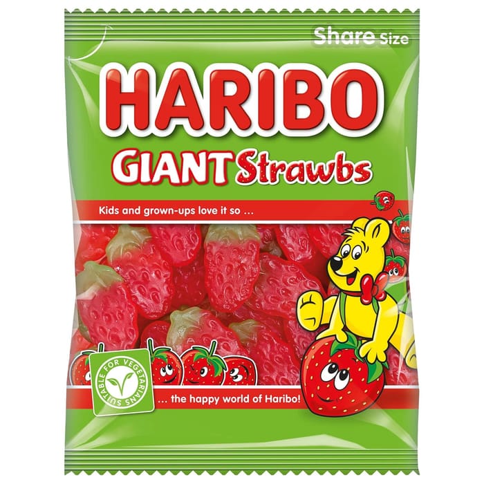 Haribo Giant Strawbs 175g, £1 at B&M