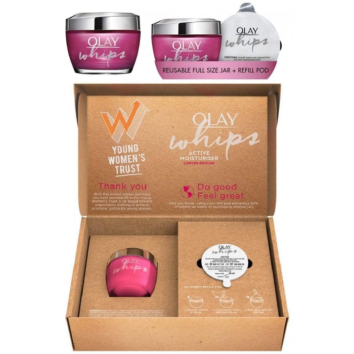 Olay Whips Face Moisturiser Whip Formula 50ml Jar and 50ml Refill Pod ...