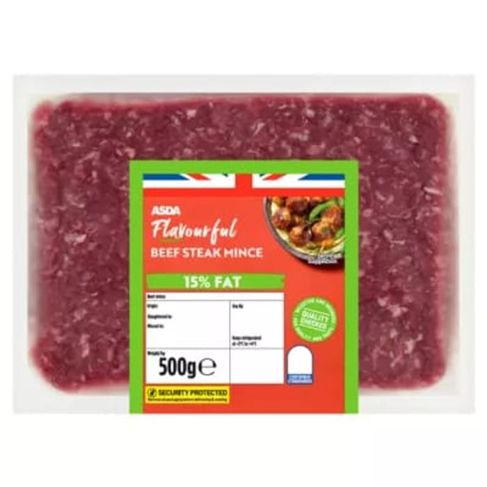3 for £12 (or £4.74 each) ASDA 15% Fat Beef Mince 500g at ASDA