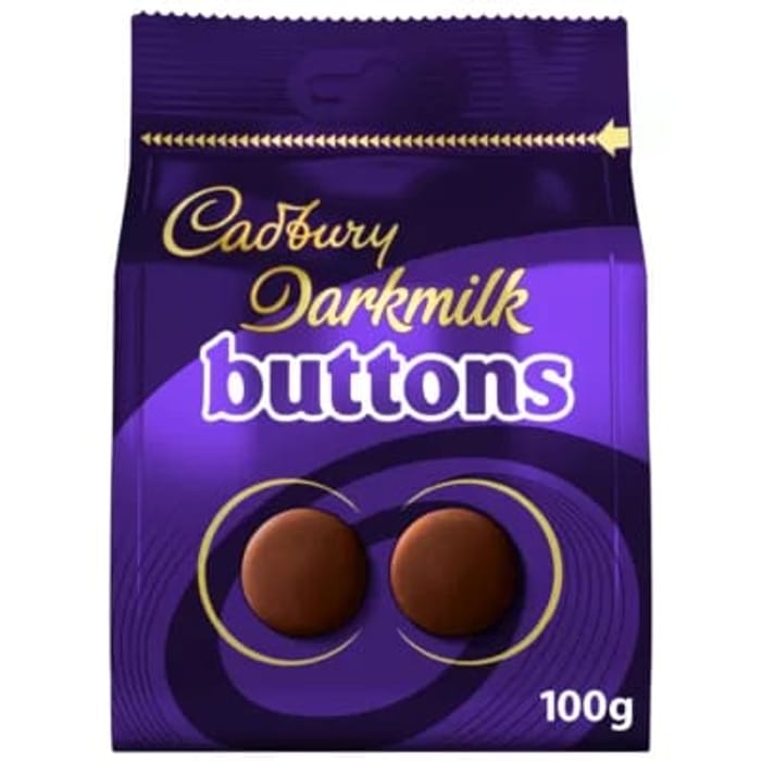 Cadbury Darkmilk Chocolate Buttons Bag 100g, £1.50 at ASDA