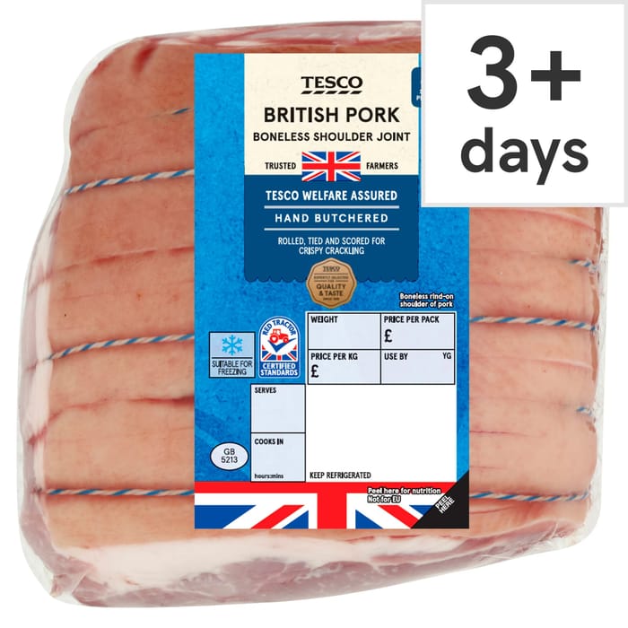 Tesco Large Pork Shoulder Joint, £3.30 at Tesco