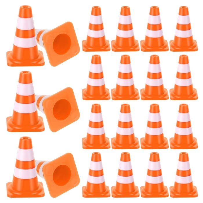 50 Mini Traffic Cones 1-Inch Orange Plastic, £2.69 at Amazon