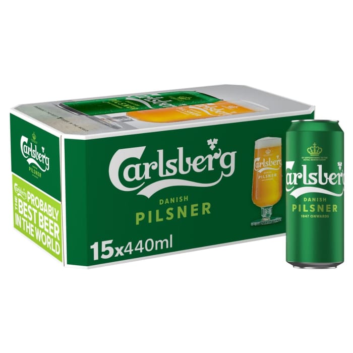 Carlsberg Danish Pilsner Lager Beer Cans 15 X 440ml, £8 at Iceland