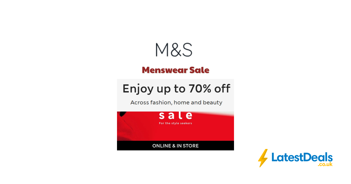 Marks & Spencer Sale - up to 70% off on Menswear - Online & In-Store ...