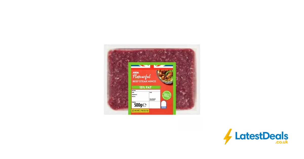 3 for £12 (or £4.74 each) ASDA 15% Fat Beef Mince 500g at ASDA