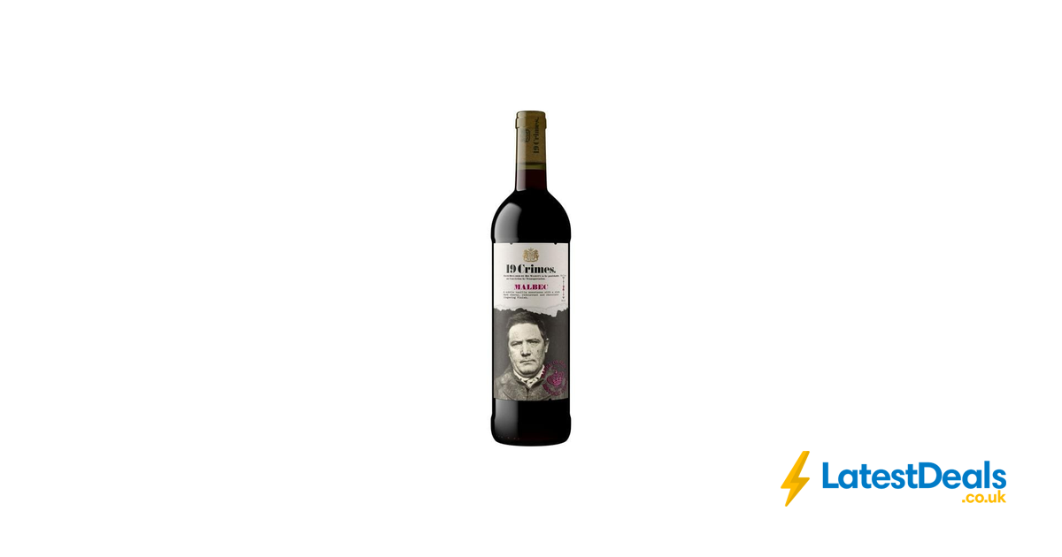 19 Crimes Malbec Red Wine 75cl, £8 at Sainsbury's