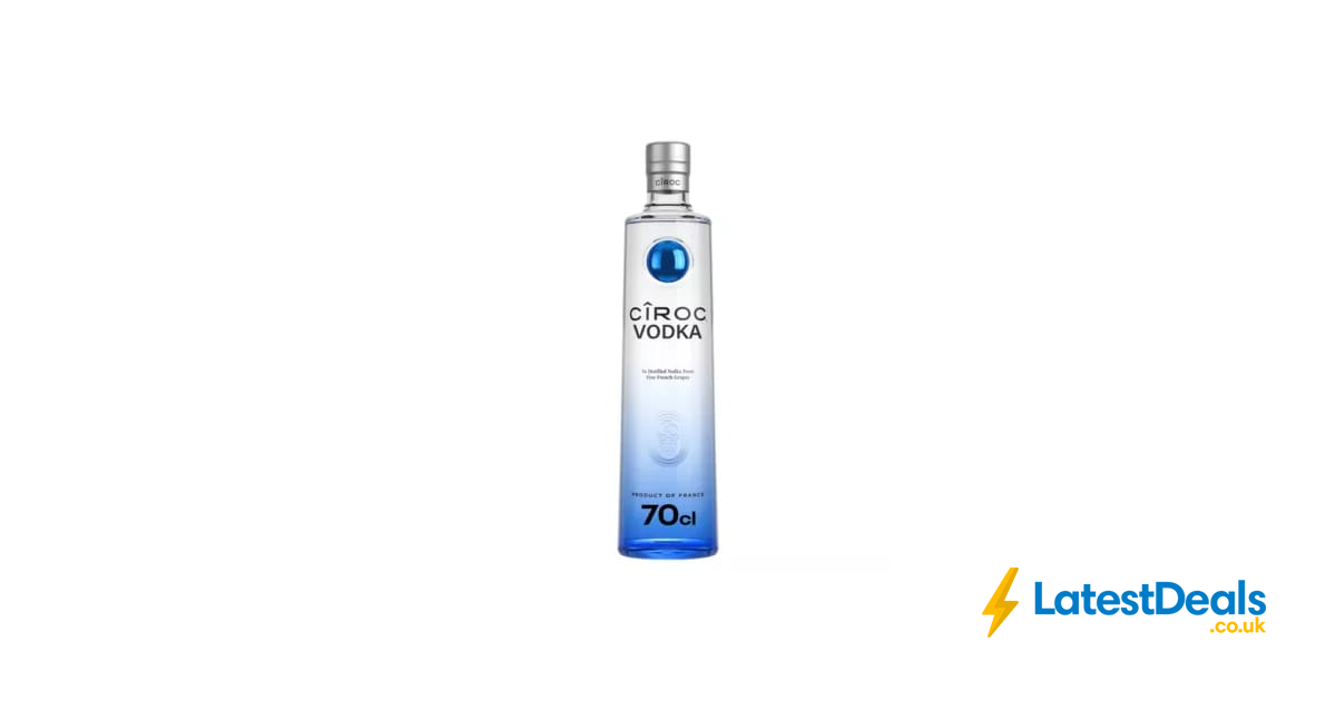 Ciroc Ultra-Premium Vodka 40% Vol 70cl, £31.50 at ASDA