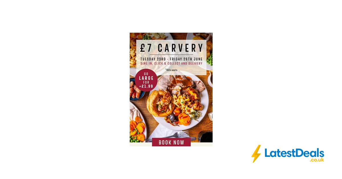 £7 Toby Carvery / £8.99 King Size Inc C&C Tuesday Until Friday at Toby ...