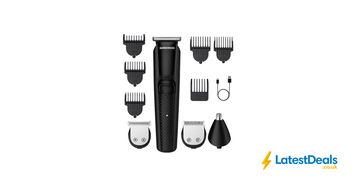 BarberBoss Cordless Trimmer Kit: Beard, Hair, Nose and Ear, USB, £7.83 ...